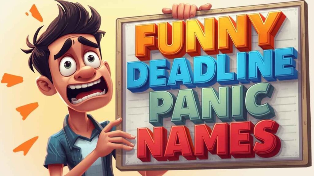 200+ Funny & Creative Deadline Panic Names - namesstride.com